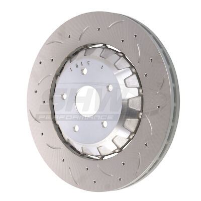 SHW Performance Front Drilled 340mm Disc Brake Rotor For Subaru WRX STI ...