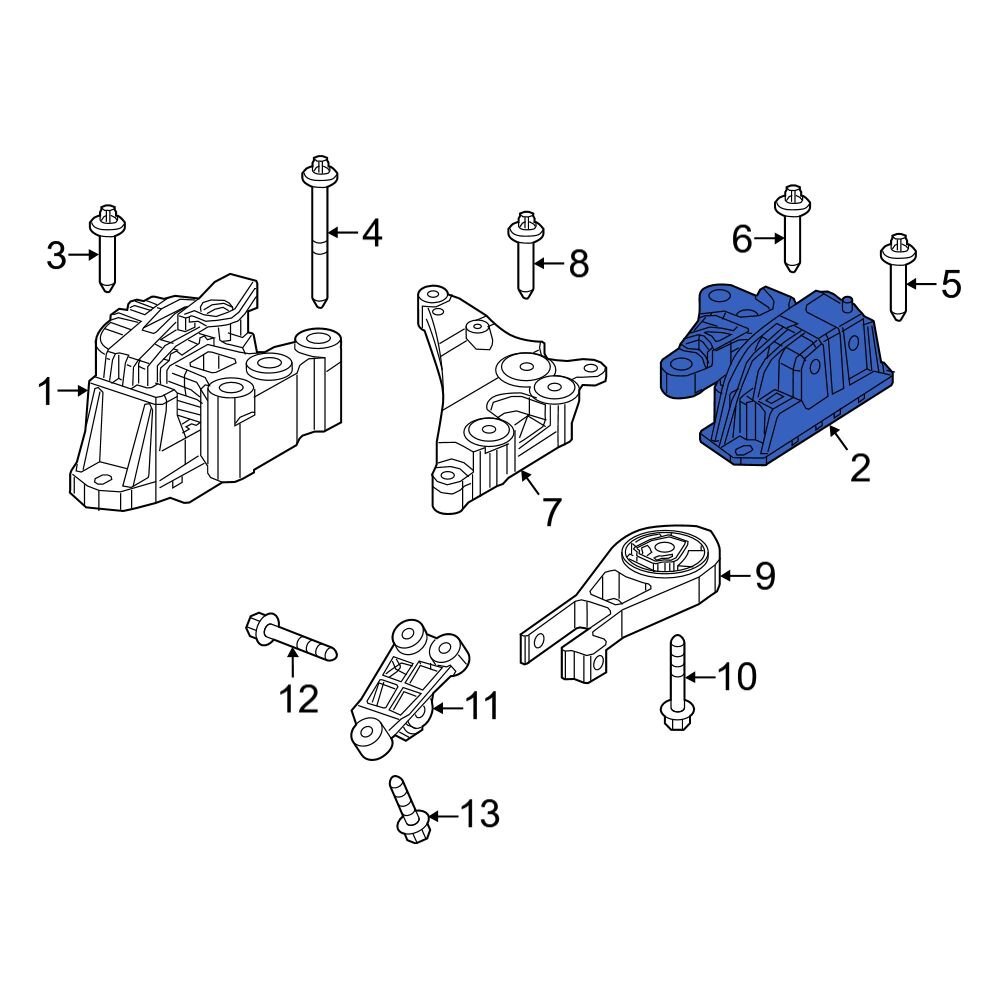 For Jeep Compass 2017-2022 Jeep 68253038AD Left Engine Mount for sale ...