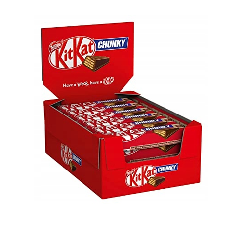 18x Nestle KITKAT Chunky Waffle Stick Kit Kat Sweets Chocolate Bars ...