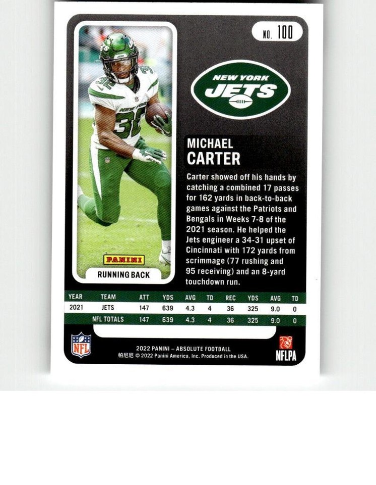 MICHAEL CARTER CARD #100 BFU14R1S5P88 FREE SHIPPING | eBay