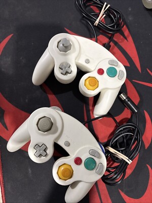 Nintendo Gamecube White Wired Remote Controller Lot Of 2 -Untested- | eBay