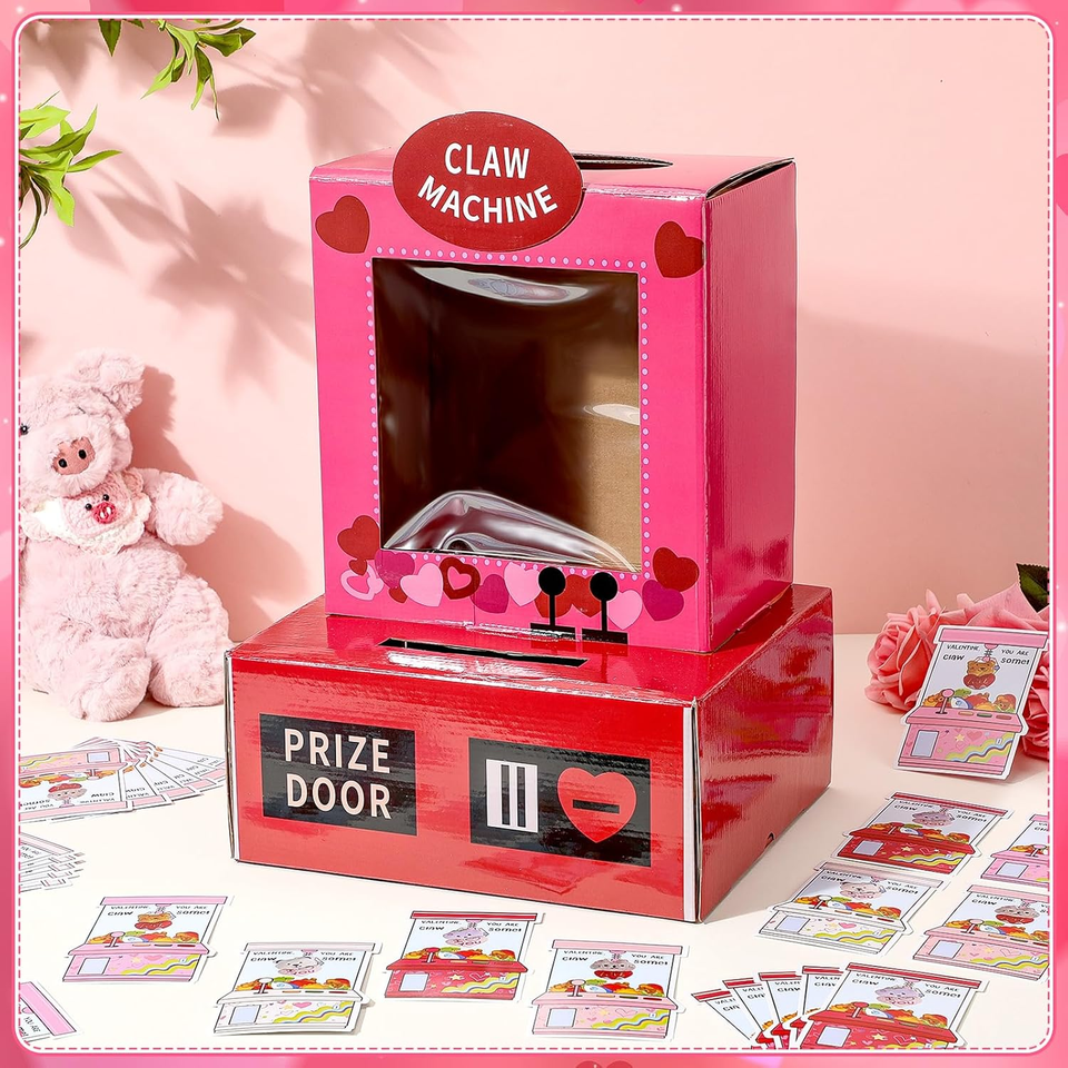Claw Machine Valentine Boxes for Kids DIY Valentines Day Mailbox Kits ...
