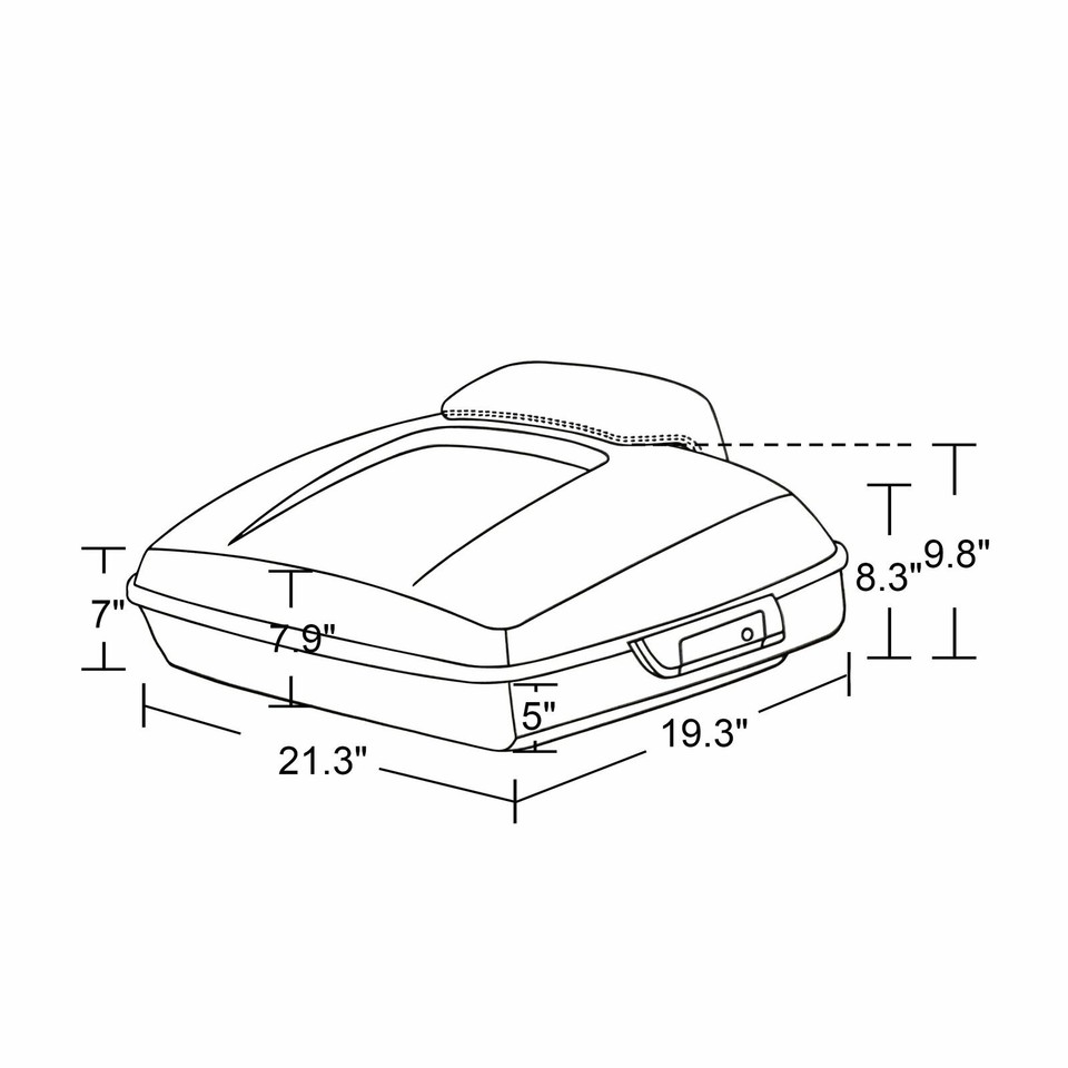 White Onyx Pearl Razor Rear Trunk Luggage Fits for Harley Street Road ...