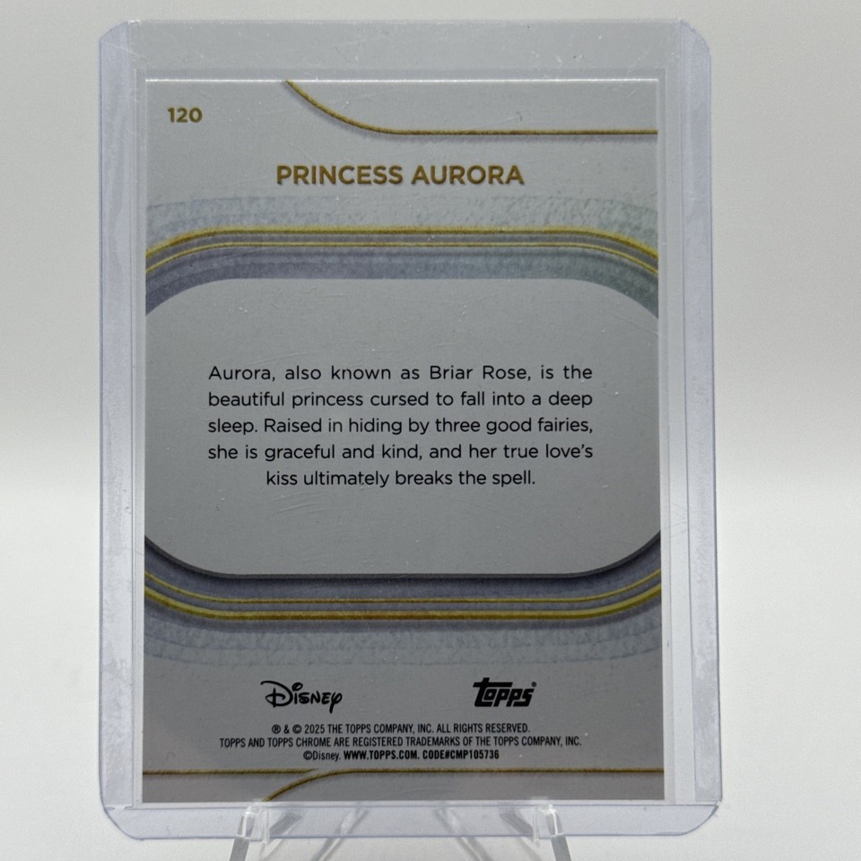 2025 Topps Chrome Disney #120 Princess Aurora Aqua Refractor /299 | eBay