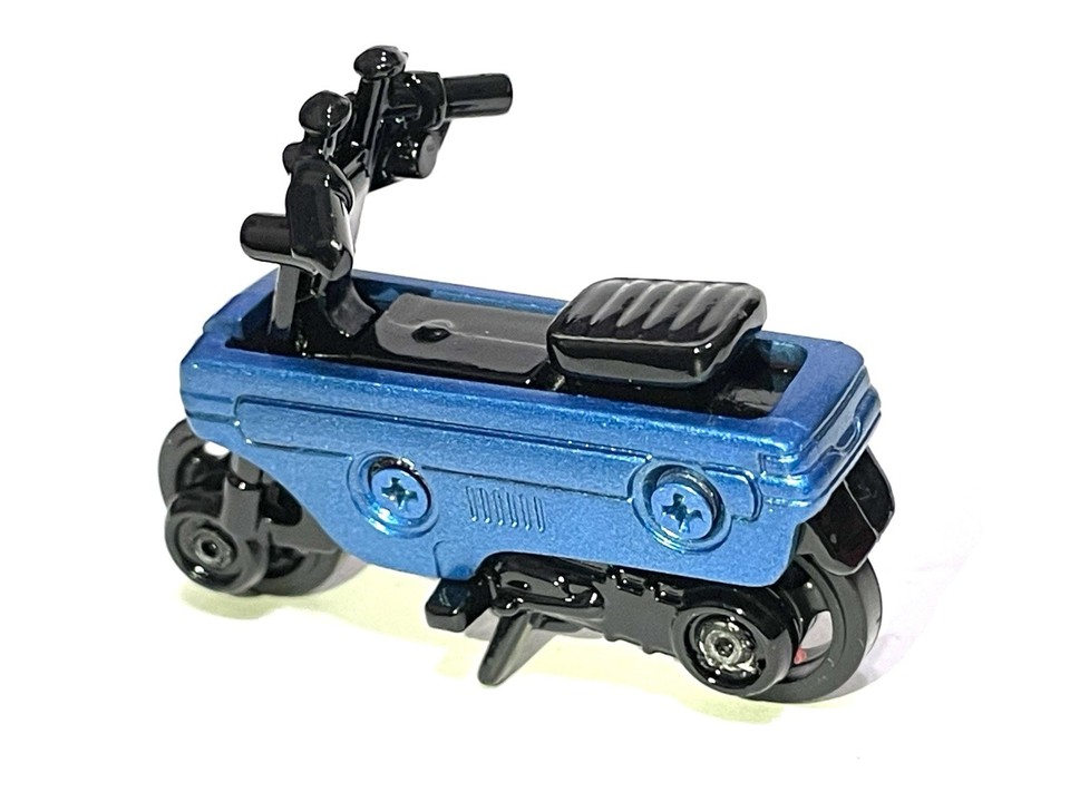 Hot Wheels Honda Motocompo ~ scooter, MOTO CUSTOM MADE METALLIC BLUE ...