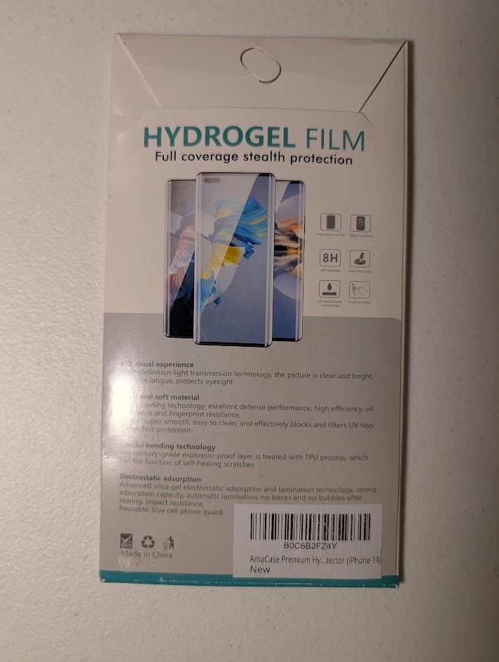 UNIPHA Hydrogel Screen Protector iPhone 14 Full Coverage TPU Film New ...