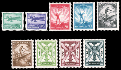 [OOS] Hungary #Mi502-Mi510 MNH 1933 Air Post Propeller Danube [C26-C34 ...