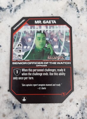BATTLESTAR GALACTICA CCG RARE Card BSG-AQ.015-DEMO Senior Officer of ...