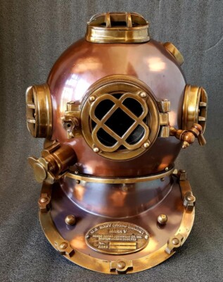 Scuba Diving Helmet 18" Inch Mark V Deep Diving divers Helmet Sea ...