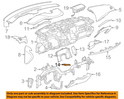 GM OEM 18-20 Escalade ESV Instrument Panel Instrument Panel-Applique ...