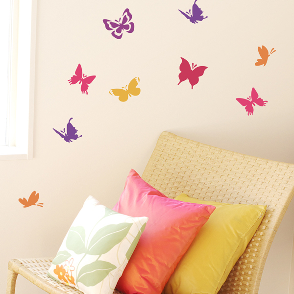 Butterfly Stencil Set - Reusable Wall Stencil - Various Sizes Available ...