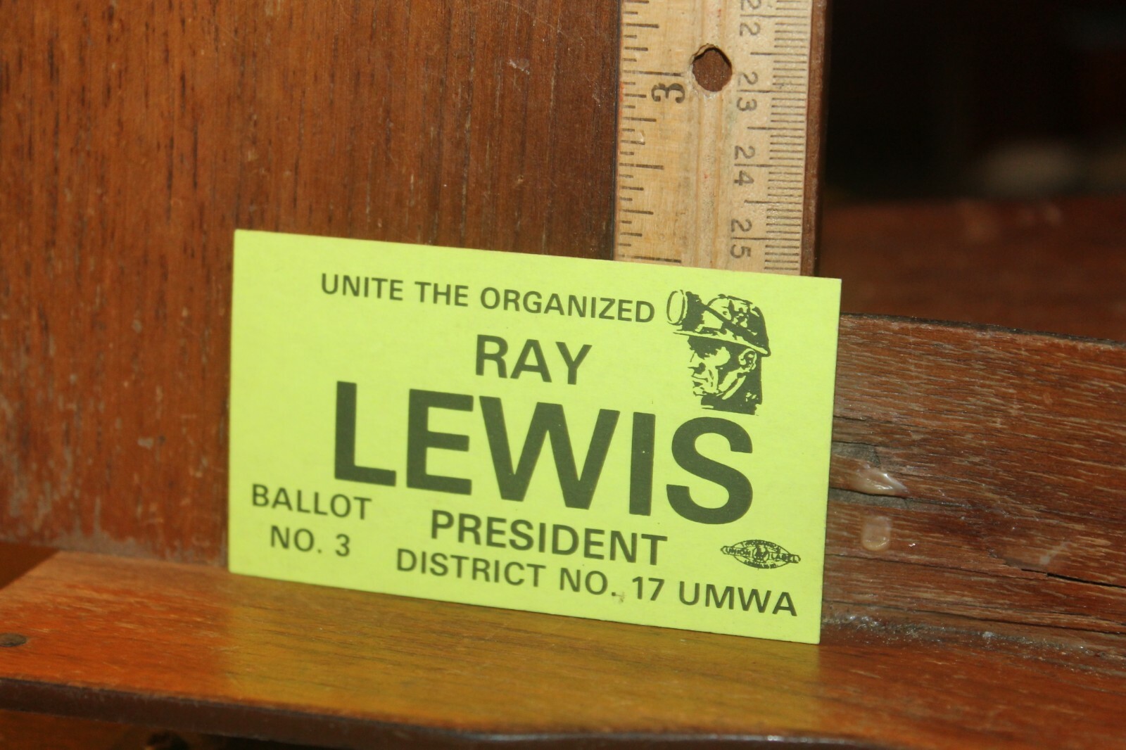 Vintage Coal Mining Decal Sticker UMWA Ray Lewis President | eBay
