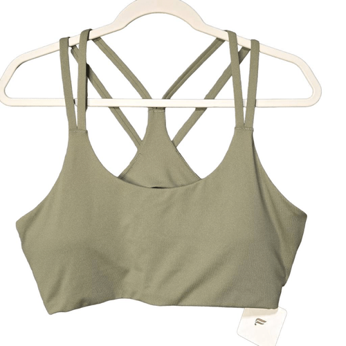 Fabletics Principal Low Impact Bra Utility Green Size XL | eBay