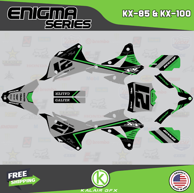 Graphics Kit for Kawasaki KX85 KX100 (2014-2021) KX 85 KX 100 Enigma ...