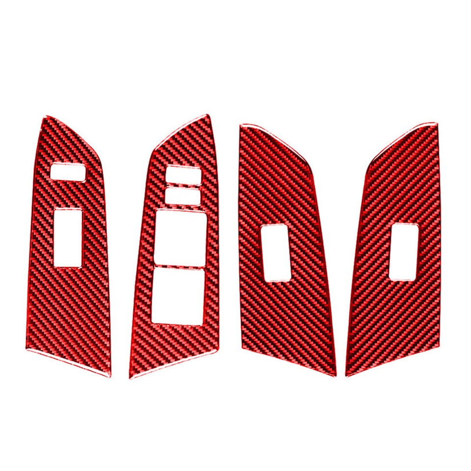 Carbon Fiber Interior Door Window Lift Switch Cover Trim For Toyota ...