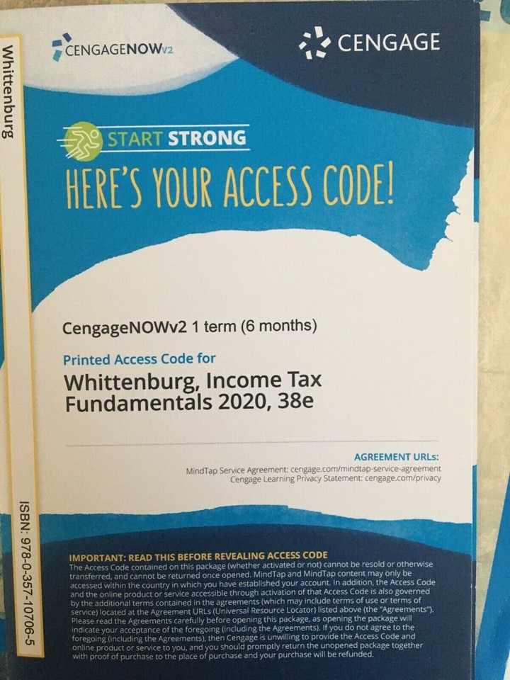 Income Tax Fundamentals 2020 with Cengage Now access code ...