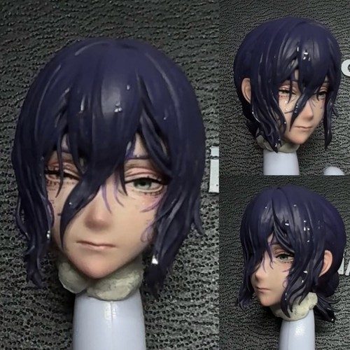 1/12 Chainsaw Man Reze Head Carving For 6" Romankey Crazy ML Figure ...