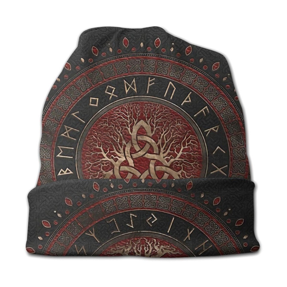 Beanie Hat Vikings Ragnar Tree Viking Cap Lothbrok Triquetra Thor Helm ...