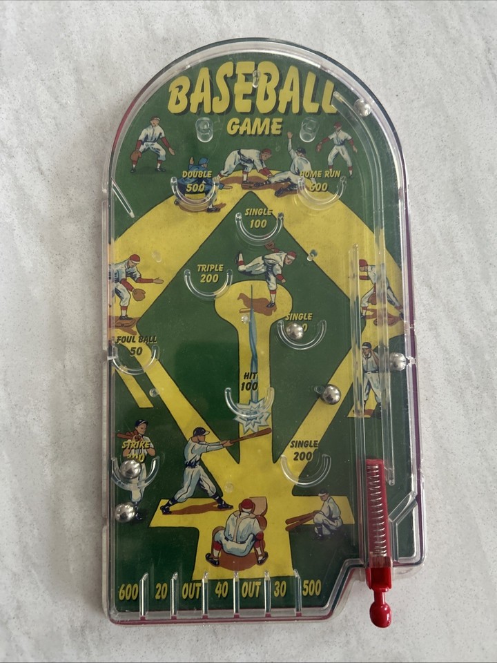 Schylling Home Run Baseball Classic Pinball Game 2006 Handheld Pin Ball ...