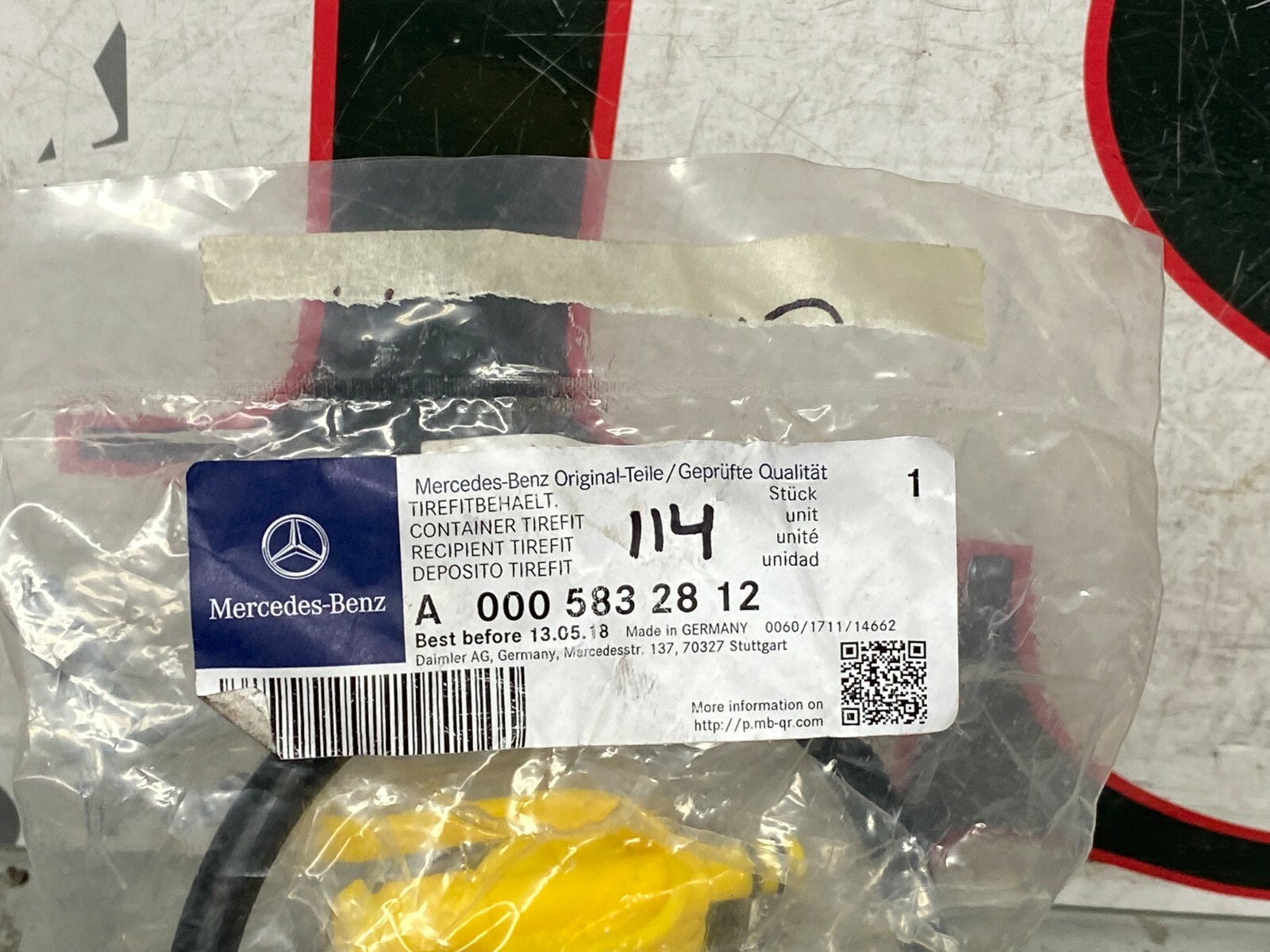 (AS) MERCEDES BENZ W205 C CLASS TYRE SEALANT FOR COMPRESSOR TIREFIT ...