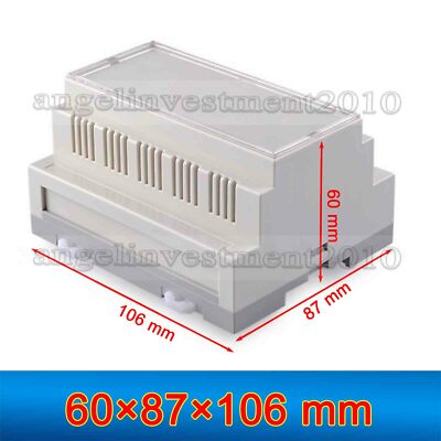 1 Pcs 87x106x60mm DIN Rail Project Case PLC Junction Box Plastic ...