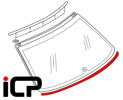 Genuine Rear Screen Lower Seal Trim Fits: Subaru Impreza 92-00 WRX STi ...