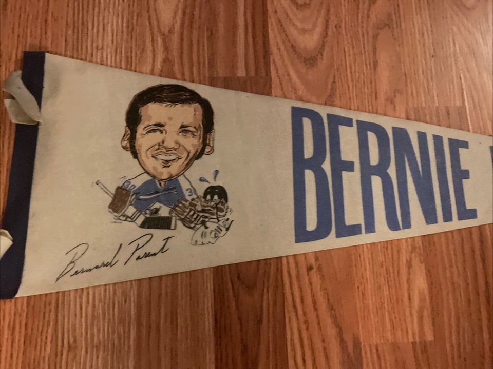 1970S BERNIE PARENT SPORTICATURE PENNANT PELKOWSKI NHL HOCKEY GOALIE ...