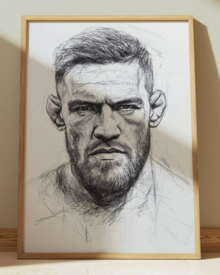 CONOR McGREGOR DRAWING PRINT PORTRAIT SKETCH 8" x 10" CONOR McGREGOR ...