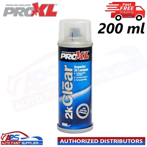 PRO XL PRO 2K CLEAR GLOSS AEROSOL PAINT - 200ML LACQUER PETROL ...