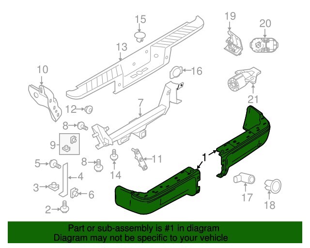 FORD OEM 09-14 F-150 Rear-Bumper 9L3Z17906A for sale online | eBay
