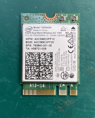 Intel Wireless-AC 7265 7265NGW 802.11ac 867M NGFF Dual Band Wifi+ BT 4. ...