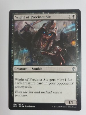 MTG Magic The Gathering Card Wight of Precinct Six Creature Zombie ...