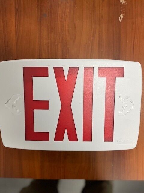 LITHONIA LQM S W 3 R 120/277 M6 LED EXIT SIGN | eBay