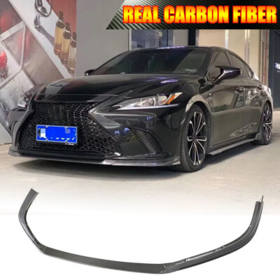 For Lexus ES300h E350 F Sport Sedan 18-19 REAL CARBON Front Bumper Lip ...