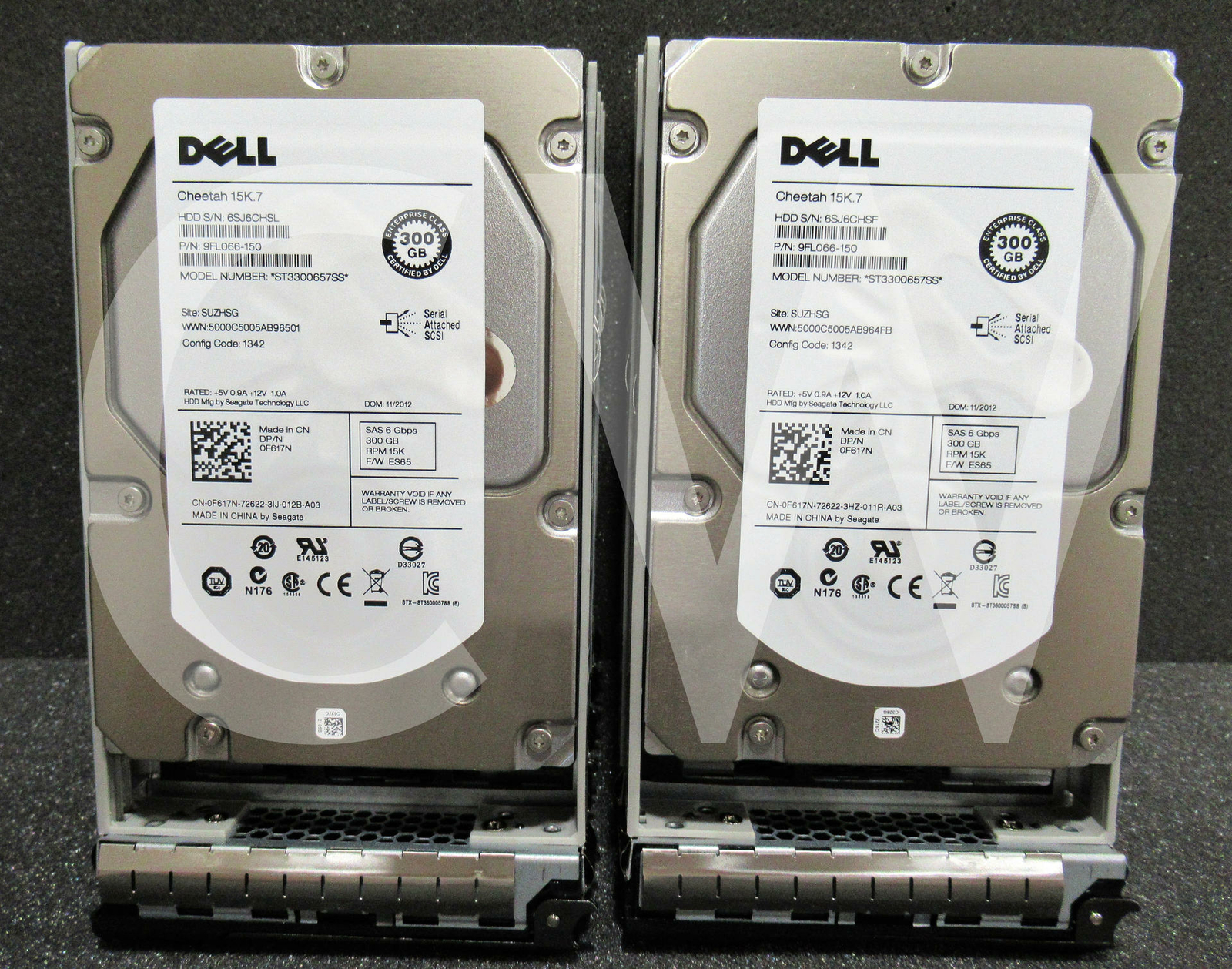 LOT OF 10 - Dell F617N ST3300657SS 300GB 15K RPM 6Gb/s 3.5" SAS HDD ...