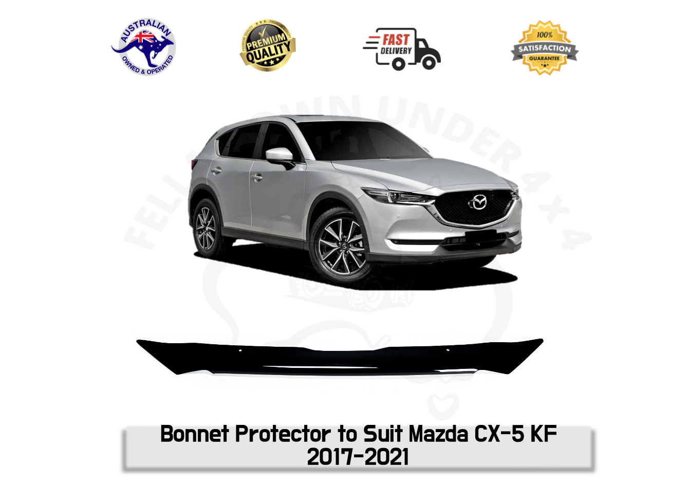 Bonnet Protector Hood Guard Bug Deflector To Suit Mazda CX-5 CX5 KF 2/ ...