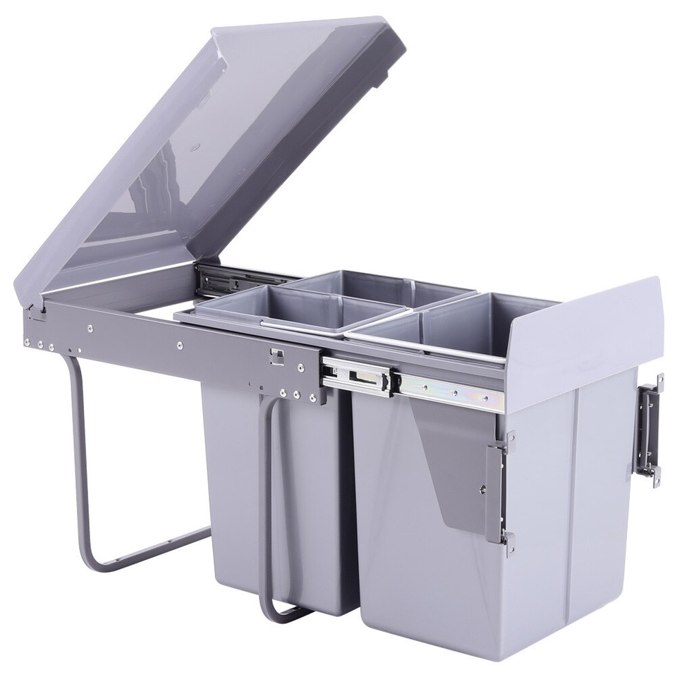 300mm/400mm Cabinet Waste Bin Soft Close Pull Out Recycling Cabinet ...