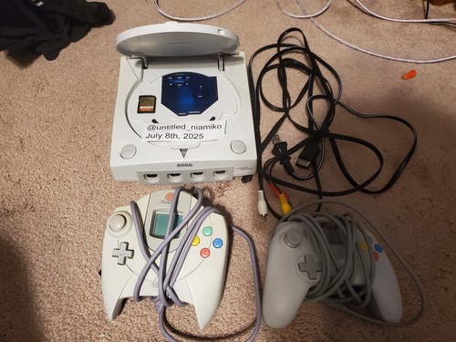 Sega Dreamcast Console w/ GDEMU ODE 5.20.5, 2 Controllers, Cords, SD ...