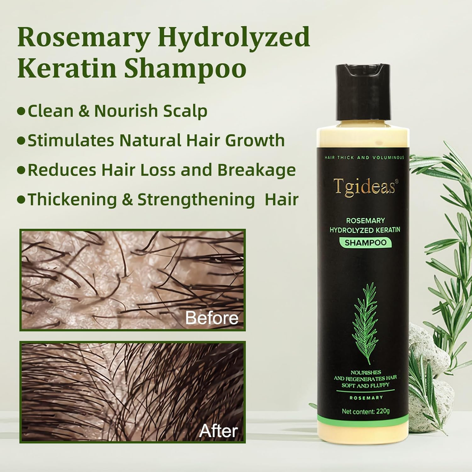Organic Rosemary Hair Growth Shampoo for Women and Men-Natural ...