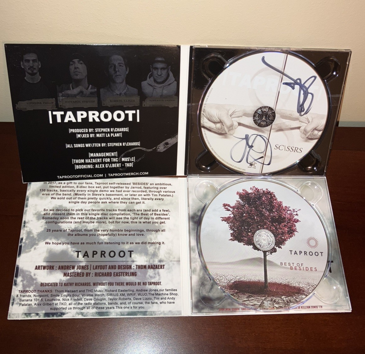 Taproot Signed Scissrs & Best Of Besides CD Lot Rare Nu Metal Band | eBay