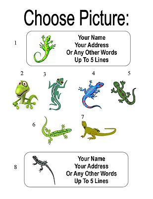 30 Cartoon Lizard Personalized Address Labels | eBay