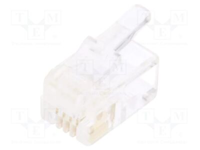 Connector For Cables Pin: 4 System: 4P4C Ung: RJ114P4CR RJ Connector ...