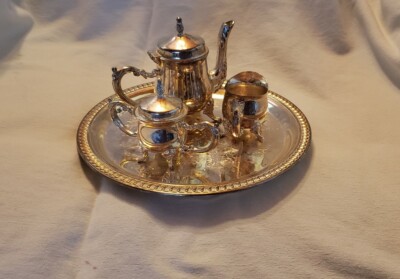 Godinger Silver Art Co. LTD, Mini Tea set with Tray | eBay