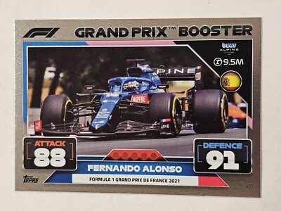 Fernando Alonso GRAND PRIX BOOSTER 320 FOIL Topps F1 Turbo Attax 2022 ...
