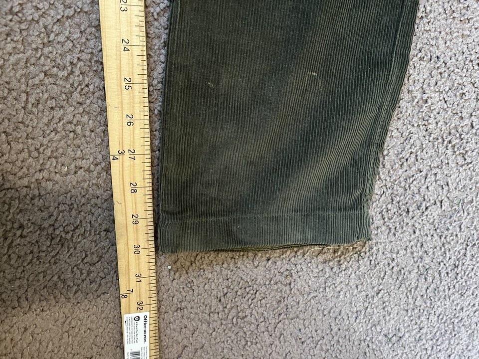 Samuel Windsor Dark Olive Cord Pants Mens 32 (32x30) Corduroy | eBay