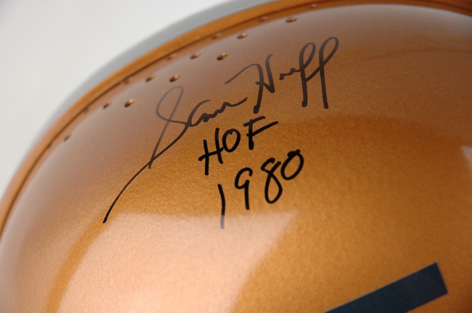 1955 Suspension Football Helmet Autographed Sam Huff Signed | eBay