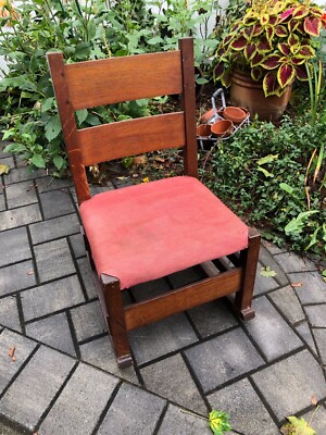 Antique Stickley(?) Mission Oak Ladies Armless Rocking Chair | eBay