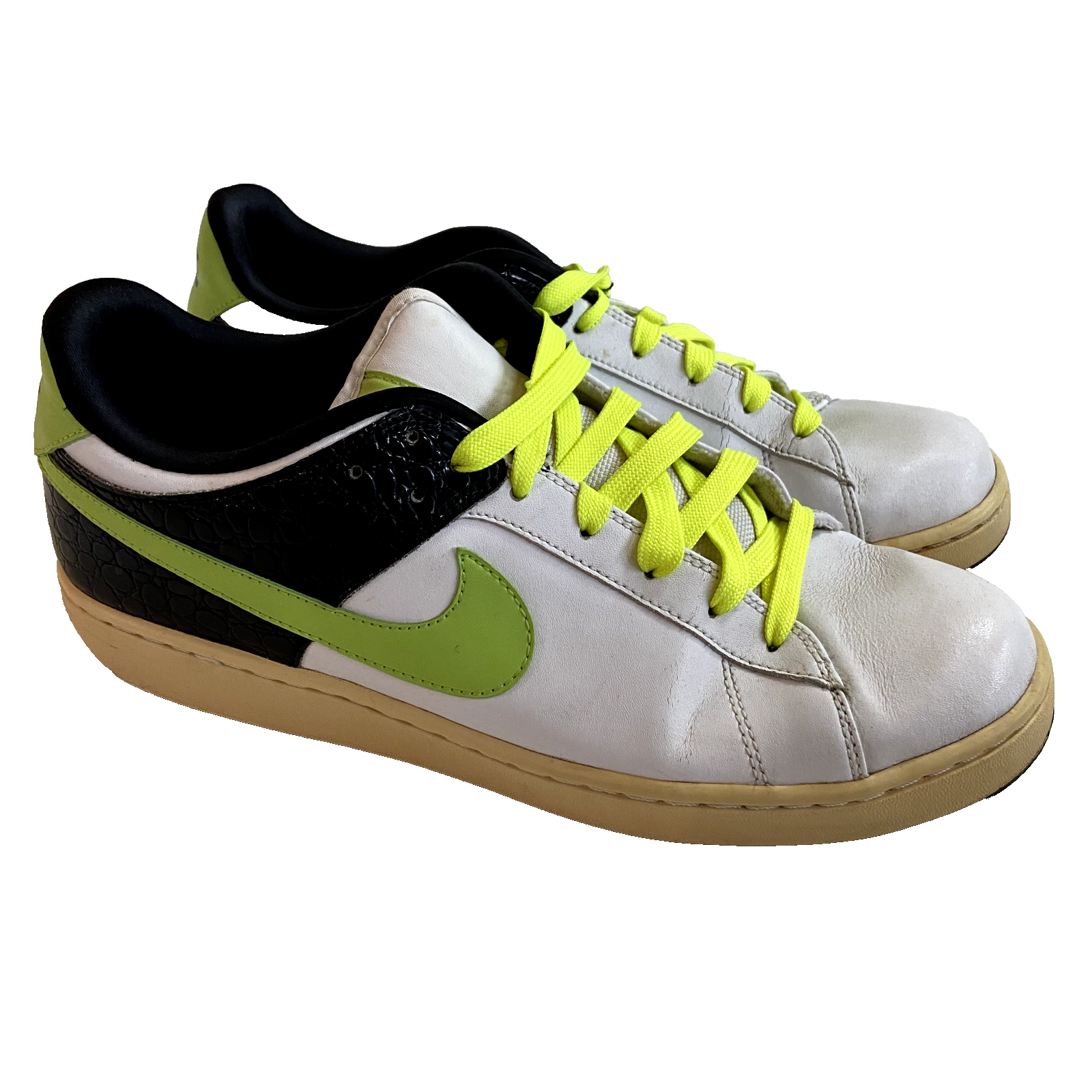 Nike Dunks Santa Cruz Brown Leather Fat Tongue Skate Shoe Sz 10 White ...