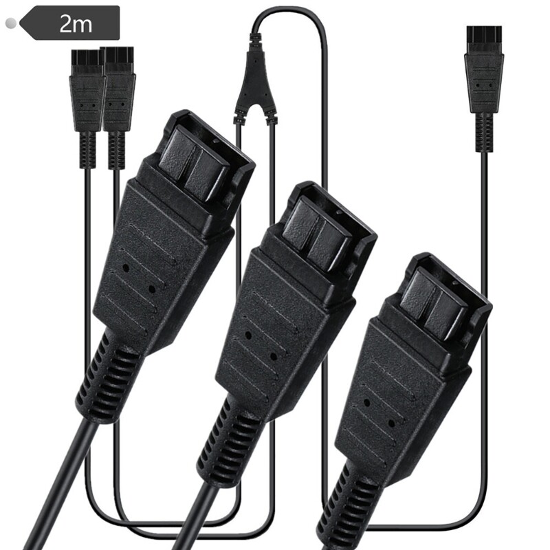 Y Type QD Cable 1 to 2 Splitter Quick Disconnect Cord Earphone Cable ...