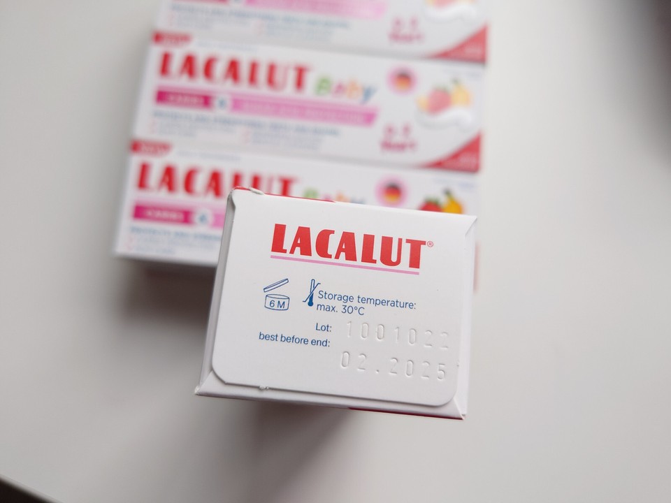 4 LACALUT Baby Toothpaste 0-2 Years Caries & Sugar Acid Protection 55ml ...